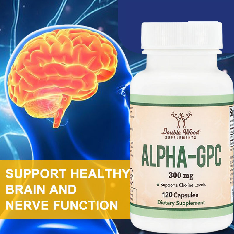 Double Wood Alpha GPC Choline Supplement - 300mg for Focus, Willpower ...