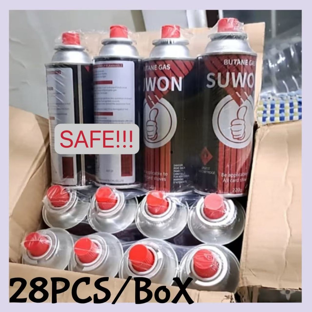 【28pcs】SUWON Safe Butane Gas for Gas stove 220g x 28 pcs Korea Gas Tank ...