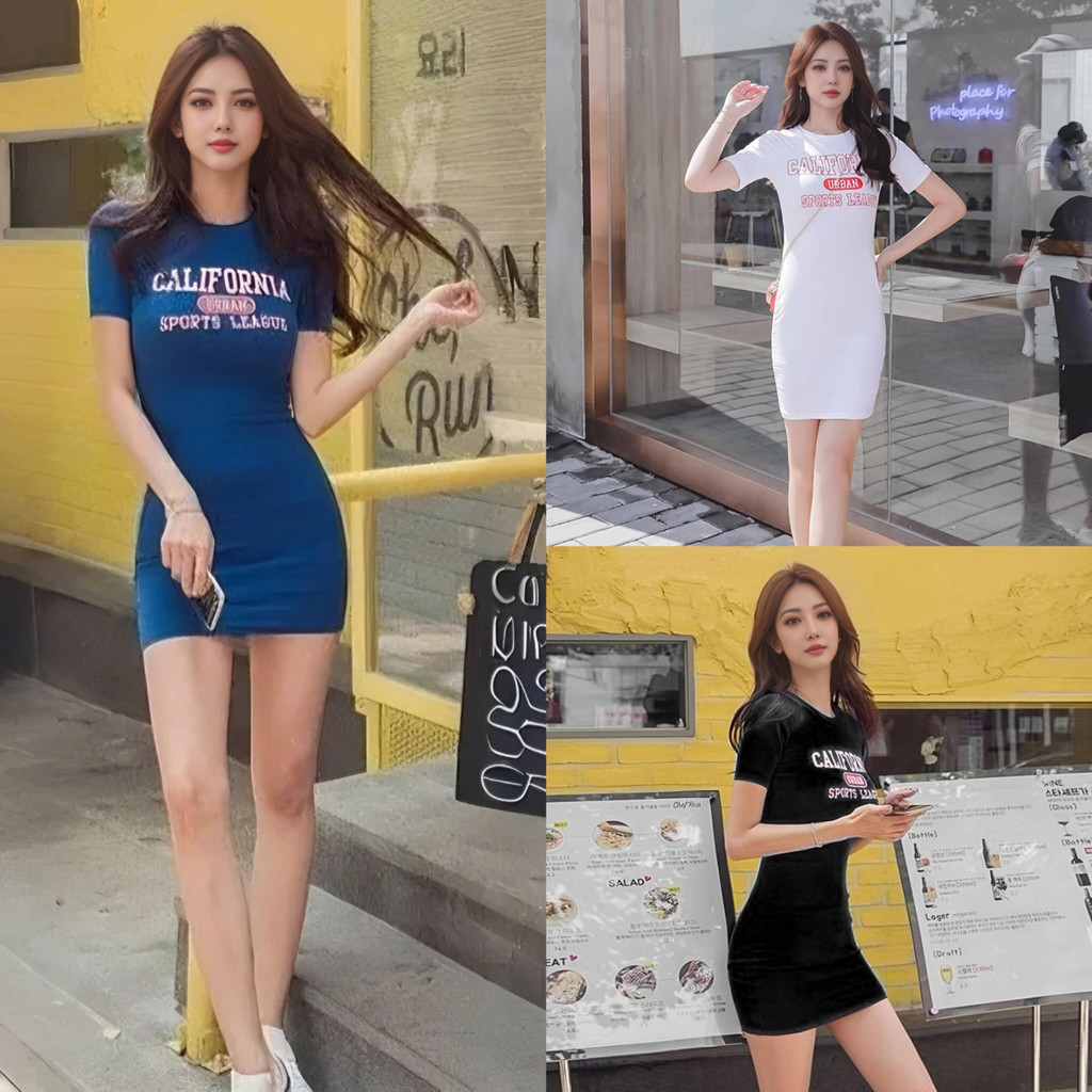 Beautiful Shape Collection Dress Women's Clothing Printed With English ...