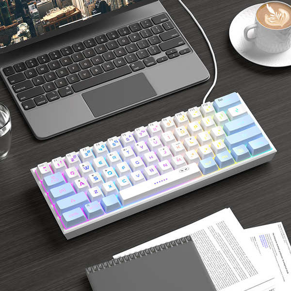 Magegee Mini Compact Portable 61 Keys Wired Grip Keyboard Laptop Office ...