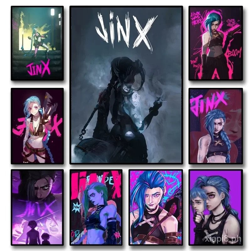 League of Legends game movie Jinx poster decorative painting bedroom ...