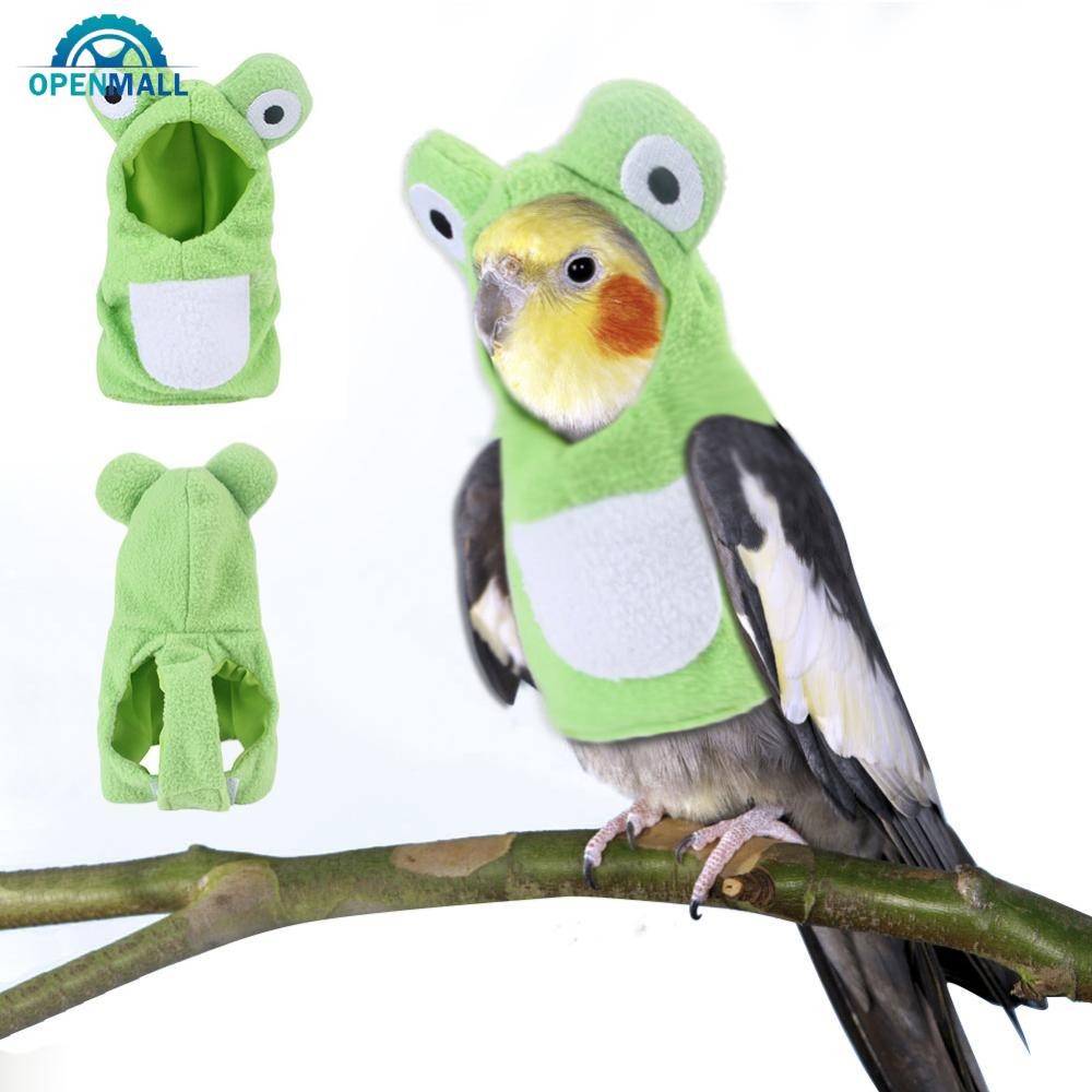OPENMALL Funny Frog Shaped Birds Clothes Plush Flying Suit Parrots ...