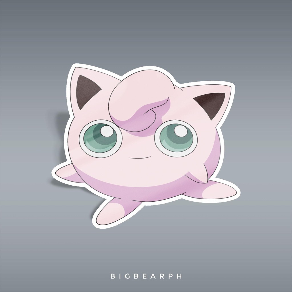 Pokemon Jigglypuff Printed Laminated Sticker - Decorative | Shopee ...