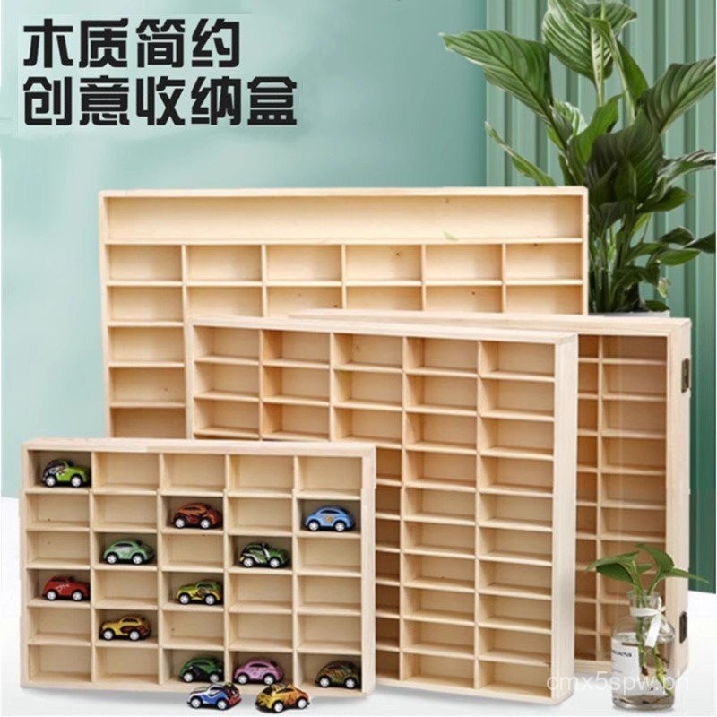 Car Model Display Box Wooden Grid Storage Box Blind Box Hand-Made ...