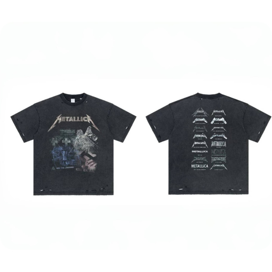 Hot Sale ** Rock Metallica Band American Print Short-Sleeved Retro ...