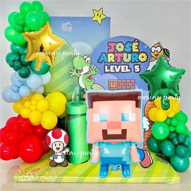 Minecraft Balloon Garland Vedio Game Controller Theme Boy Birthday Baby ...