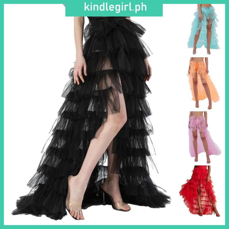 KING Tulle Skirt for Women Belt On Long Tutu Skirts Maxi Skirt ...