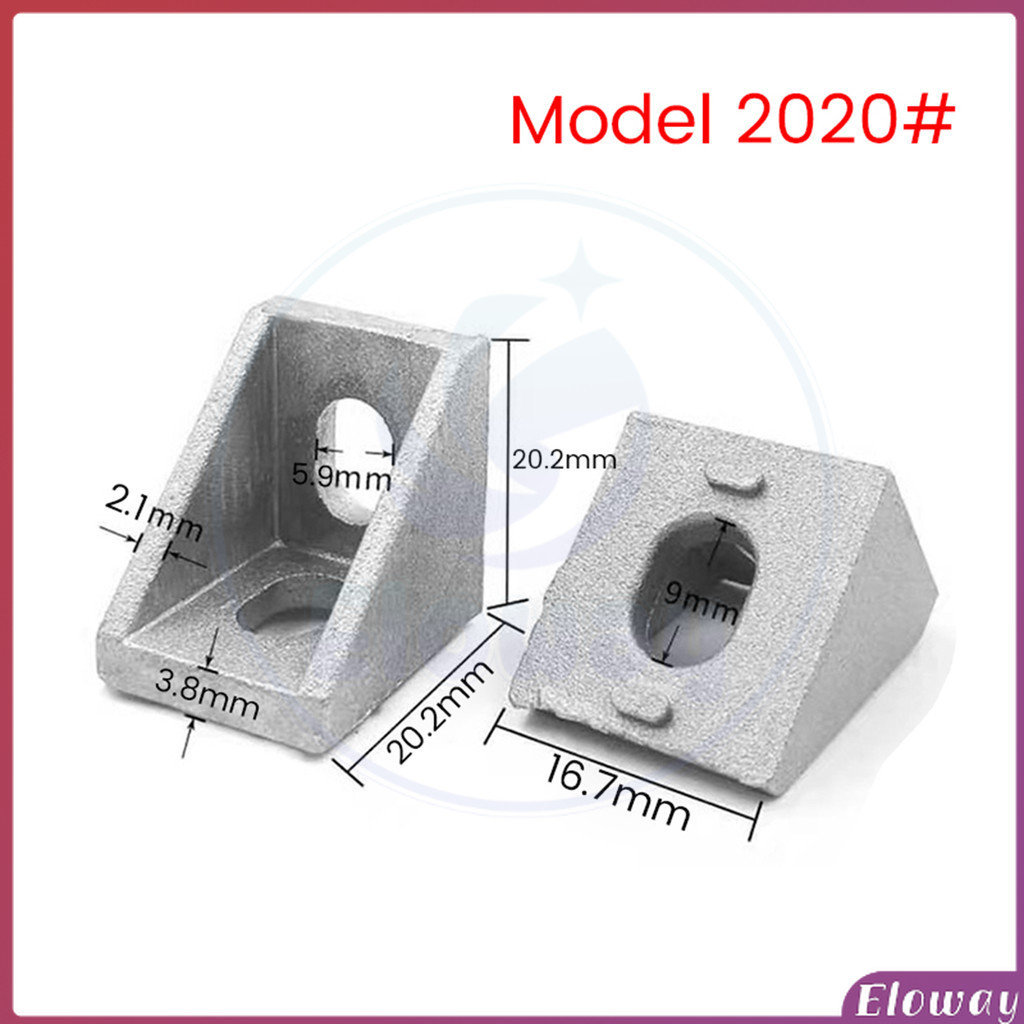 ELY Corner Bracket 20X20 30X30 40X40 2-Hole Corner Bracket Connector ...