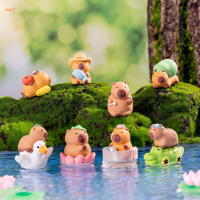 Sweet Capybara Simulation Animals Model Mini Kapibare Action Figures ...