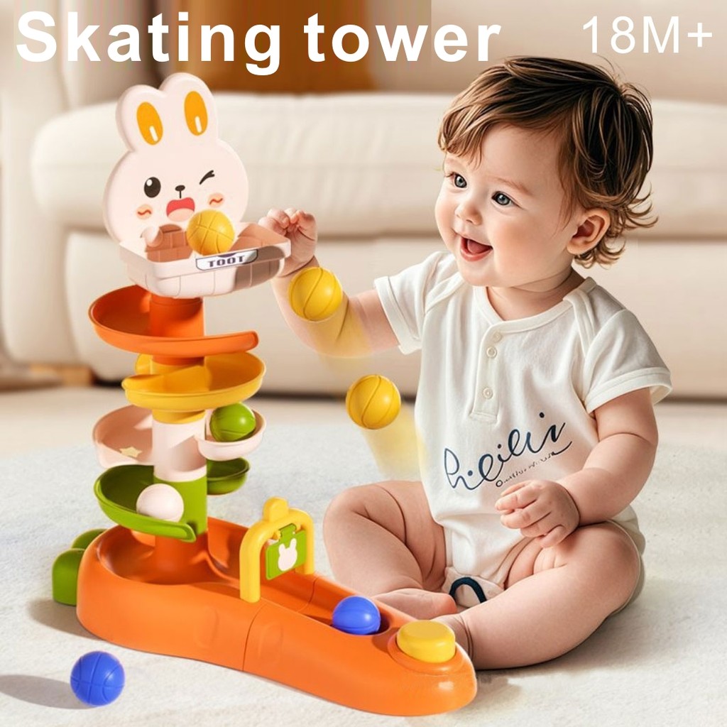 Shooting Track Ball Spinning Game Ball Toys For Kids Fun Baby Rolling ...