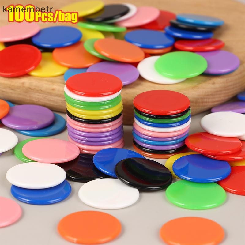 ka 100Pcs 25MM Montessori Learning Education Math Toy Plastic Poker ...