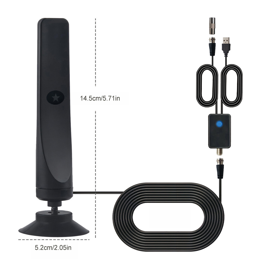 TV Digital Antenna 50 Miles Range High Gain Aerial Plug Play for ...