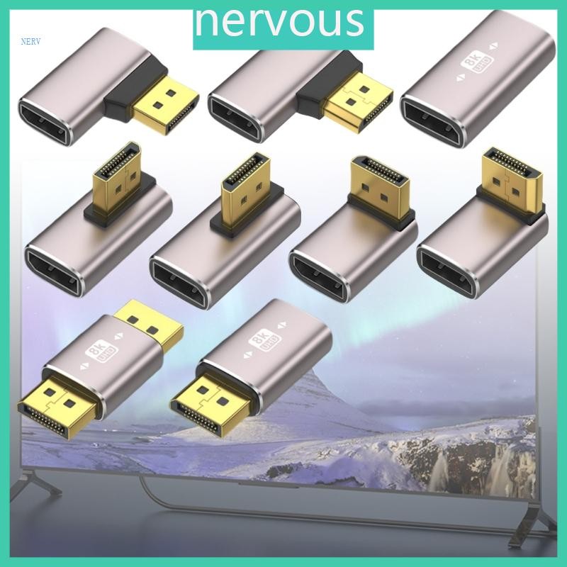NERV 8K 60Hz Right Angle DisplayPort 1 4 Adapter 8K DisplayPort 90 ...