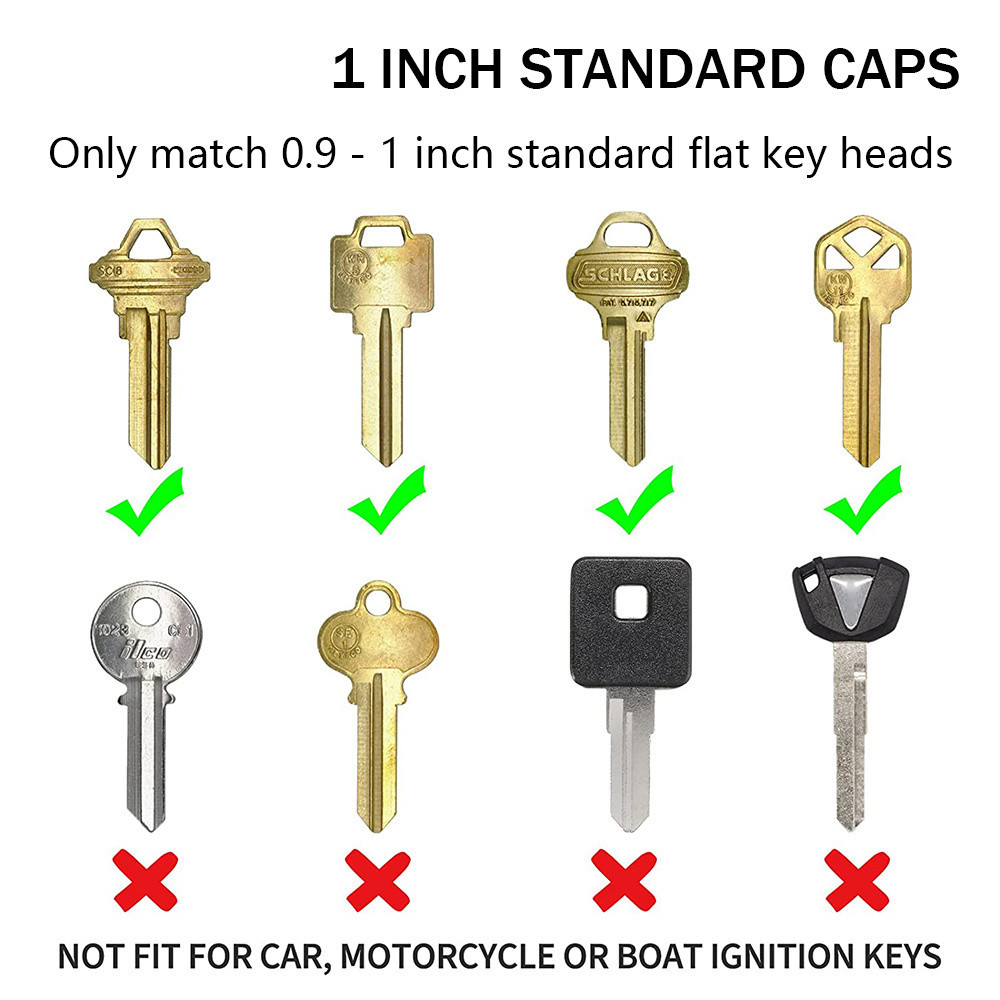 10PCS Key Covers Caps Color Key Caps Tags Covers Set Plastic Key ...