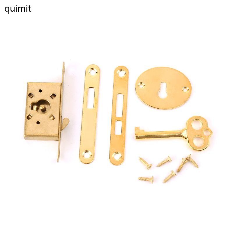 QUIM Vintage Drawer Lock With for Key Antique Small Box Cabinet Door ...