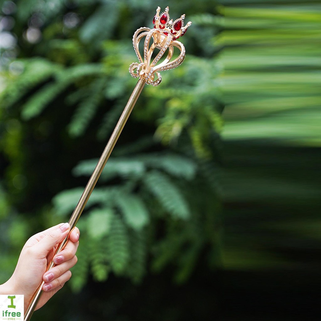 Bling Crown Decor Scepter Wand Alloy Goddess Beauty Pageant Props Fairy ...