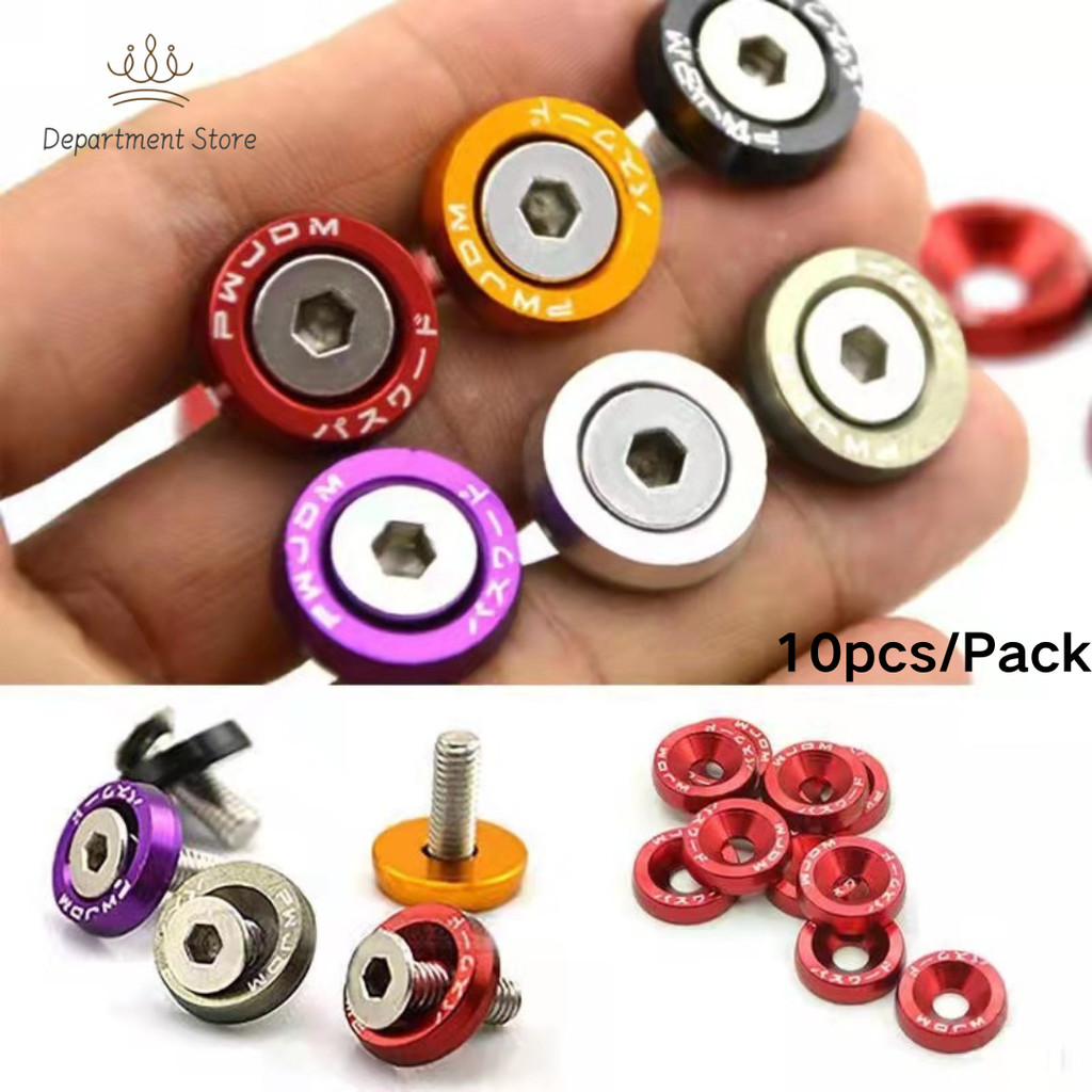 10PCS Washers Nuts License Plate Bolts Fender Conversion Bolts | Shopee ...