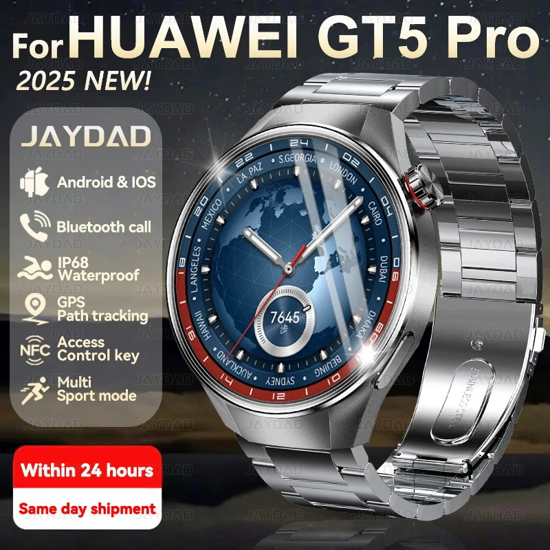 For Huawei Watch GT5 Pro Sports Smart Watches Men AMOLED Screen GPS ...