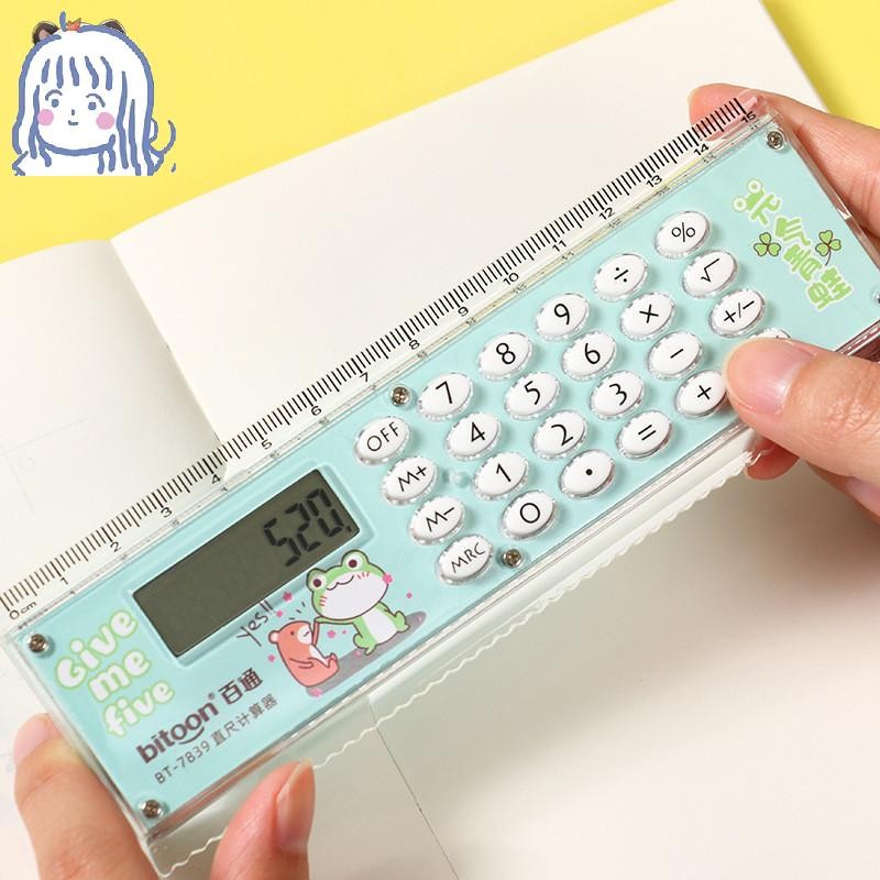 Mini Portable Calculators Ruler with 8 Digit LED Display 1 x Battery ...