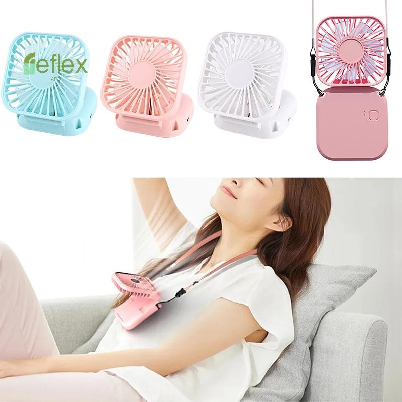 Reflex Arc Mini Folding Hanging Neck Fan Foldable Hand-Held Fan Mini ...