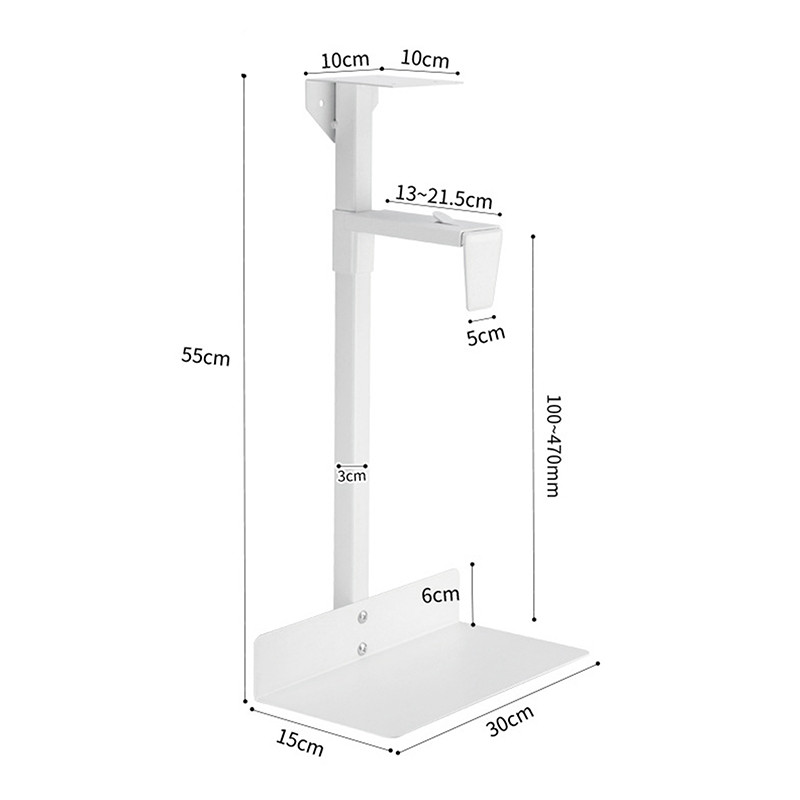 GMARTY PC Case Holder Under Desk Wall Side CPU Stand Adjustable ...