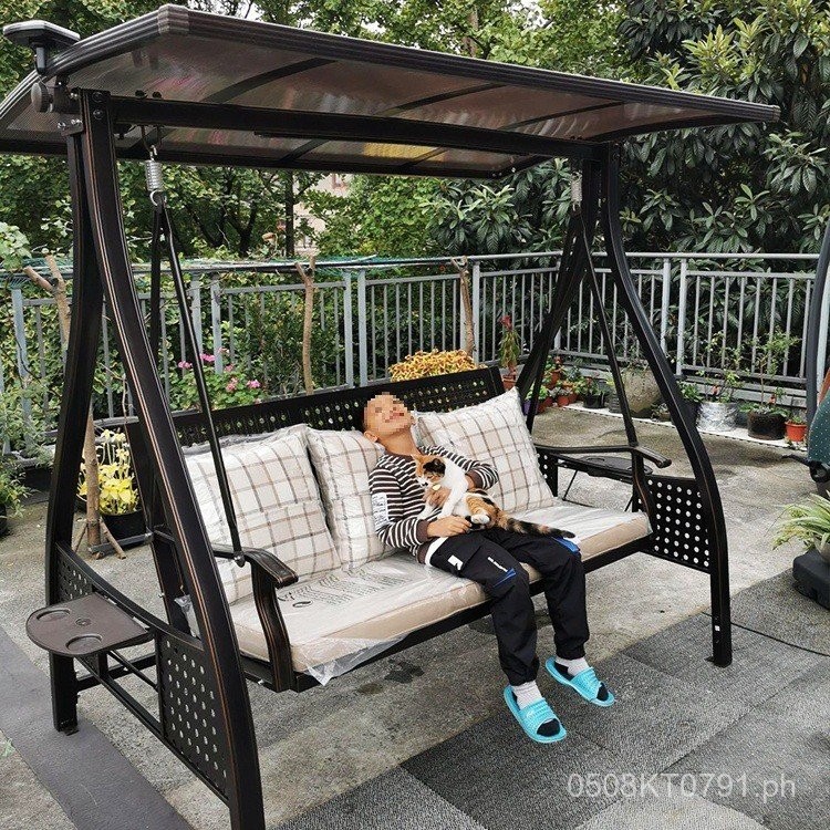 Outdoor Iron Art Room Hanging Chair Rocking Chair Villa Anti-Corrosion ...