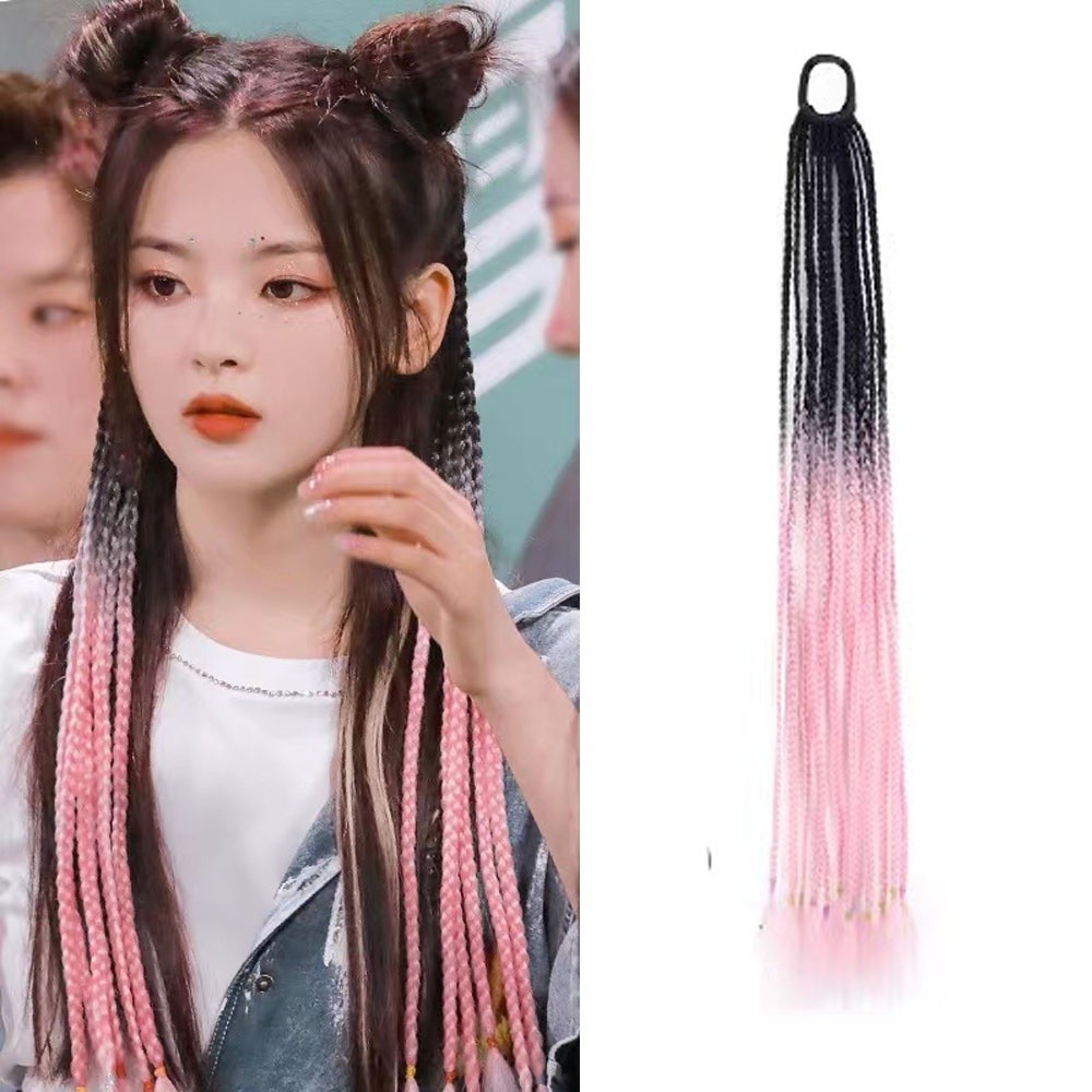 【Tarot】 Hip-hop Style Dirty Wig Women Braided Gradient Colored Twist ...