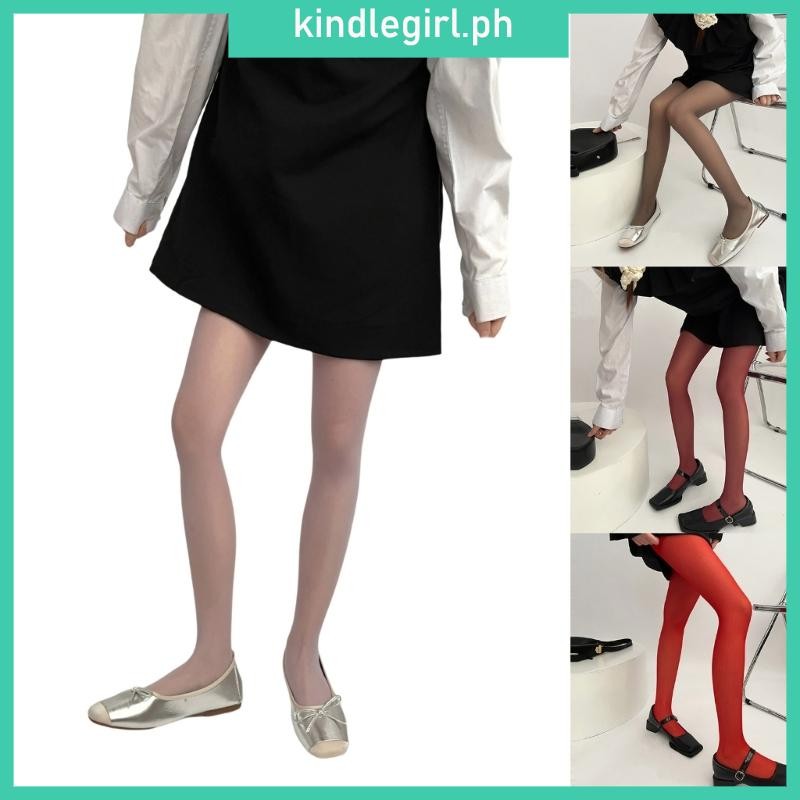 KING Women Multi Colored Silk Tights 90s Aesthetic Semi Opaque ...