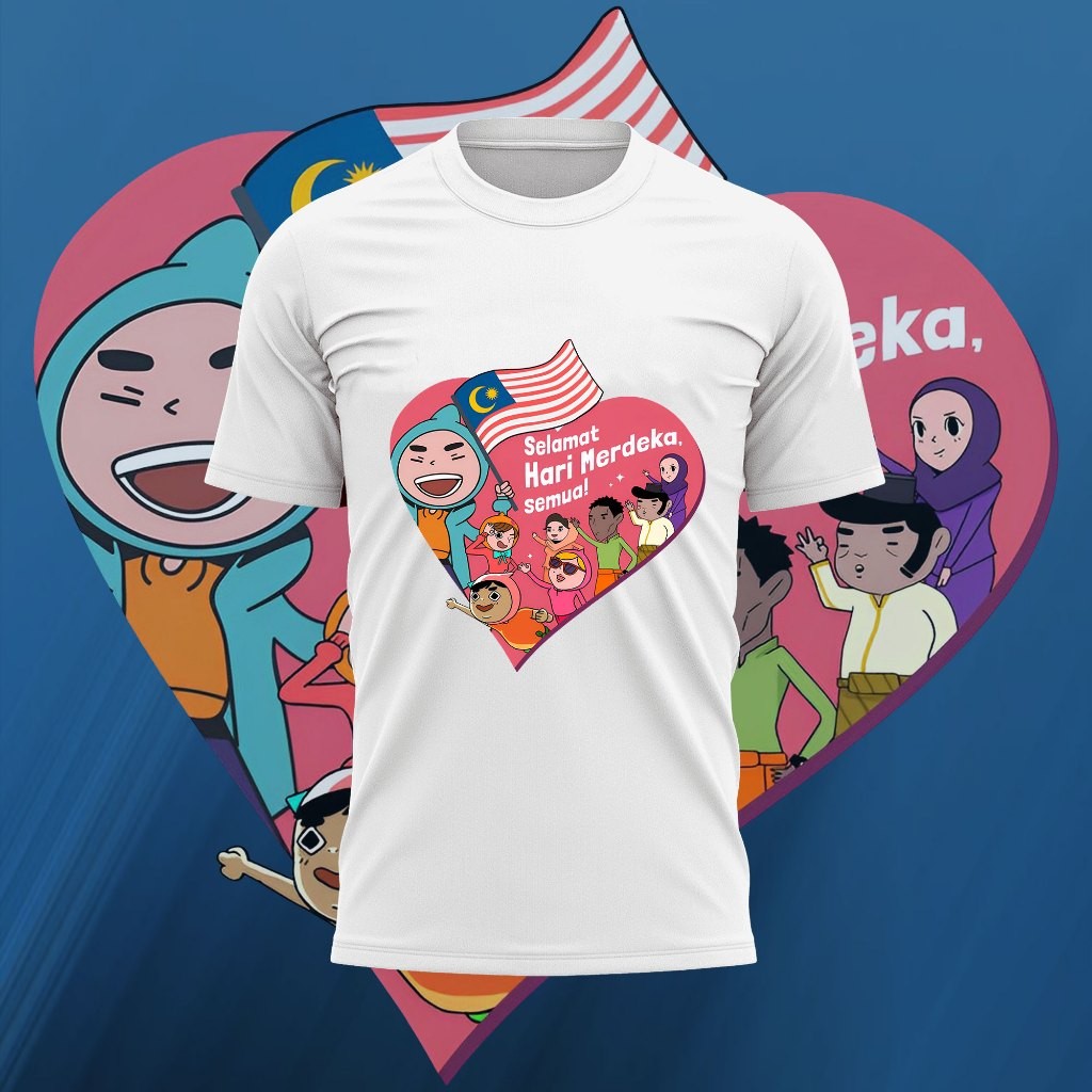 Halloween 2024 Hari Merdeka T-shirt I Love Malaysia Baju Merdeka Jersey ...