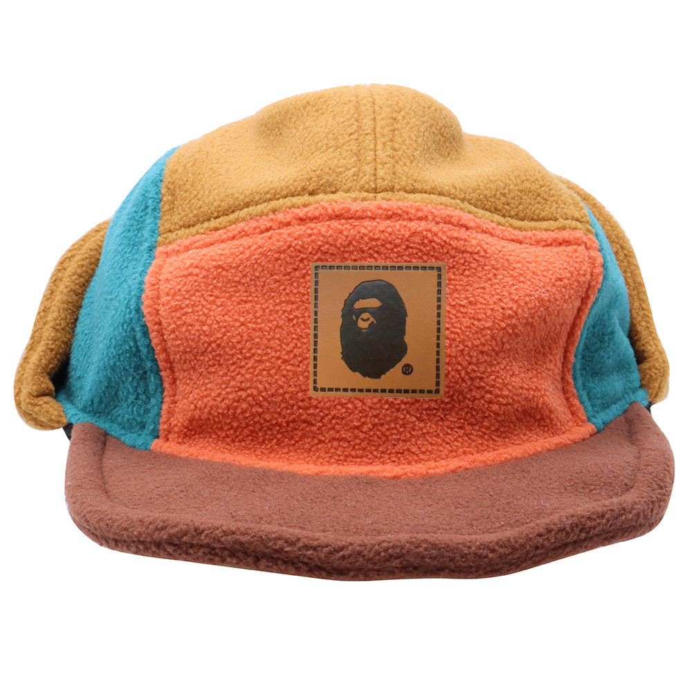 Baseball Cap Fleece Ear Protection Five Panel Color Blocked Hat Fleece ...