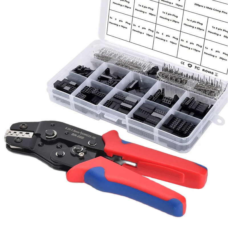 SN-58B Dupont Crimping Tool Plier Set Jst Terminals Ferrule Crimper Wire Hand Kit for Precision ...