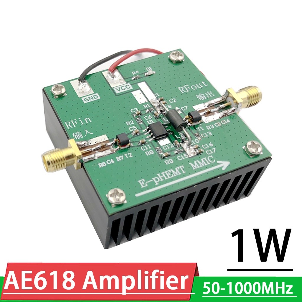 NEW AE618 Linear amplifier 50M-1000MHz 1W 20DB Gain RF Power Amplifier ...