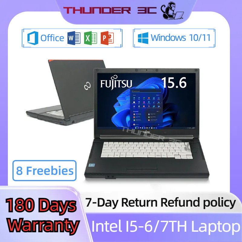 Used Fujitsu A576 A577 Intel I5 6TH 7TH 15.6 inch HD Bluetooth office ...