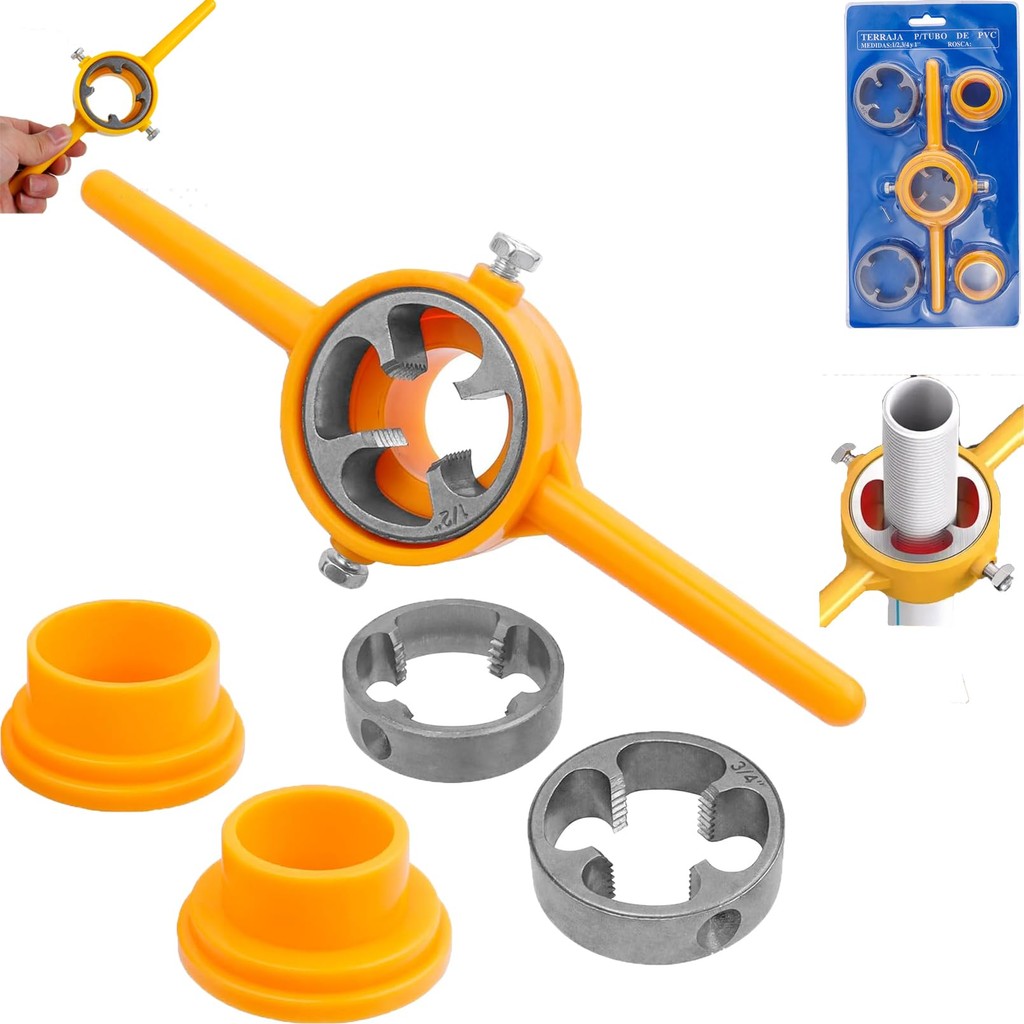 6 Pcs/Casing Pipe M10 Thread Tool Pvc Thread Tool 1/2 3/4 1 Inch Pipe ...