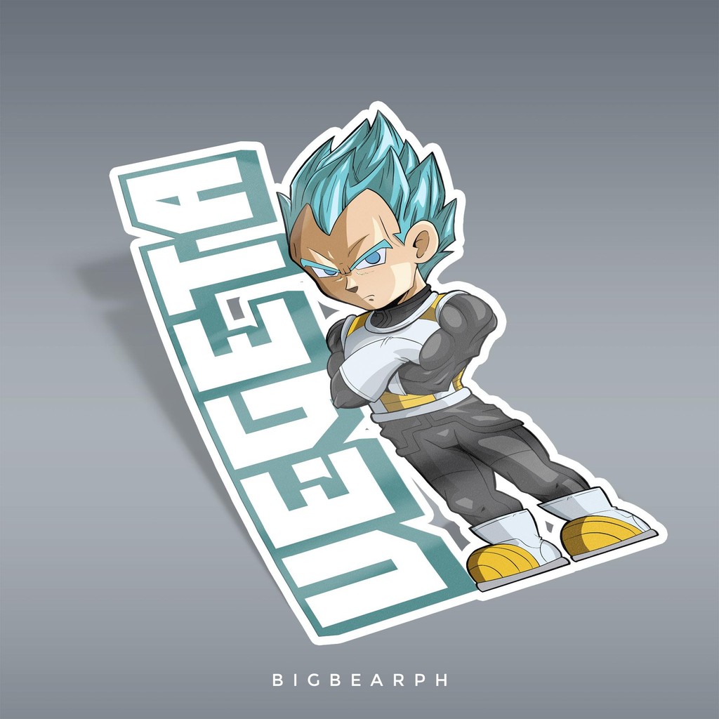 Dragonball Super Saiyan Blue Vegeta Laminated Anime Car Motorcycle ...