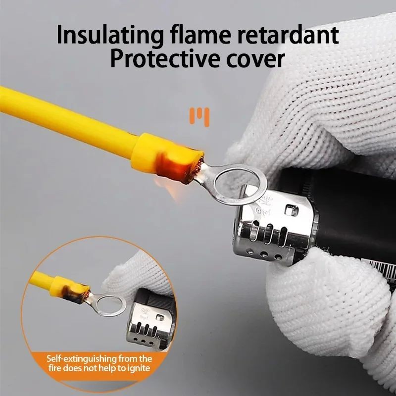 100 PCS BVR Yellow-Green Solar Photovoltaic Grounding Wire Terminals 10 ...