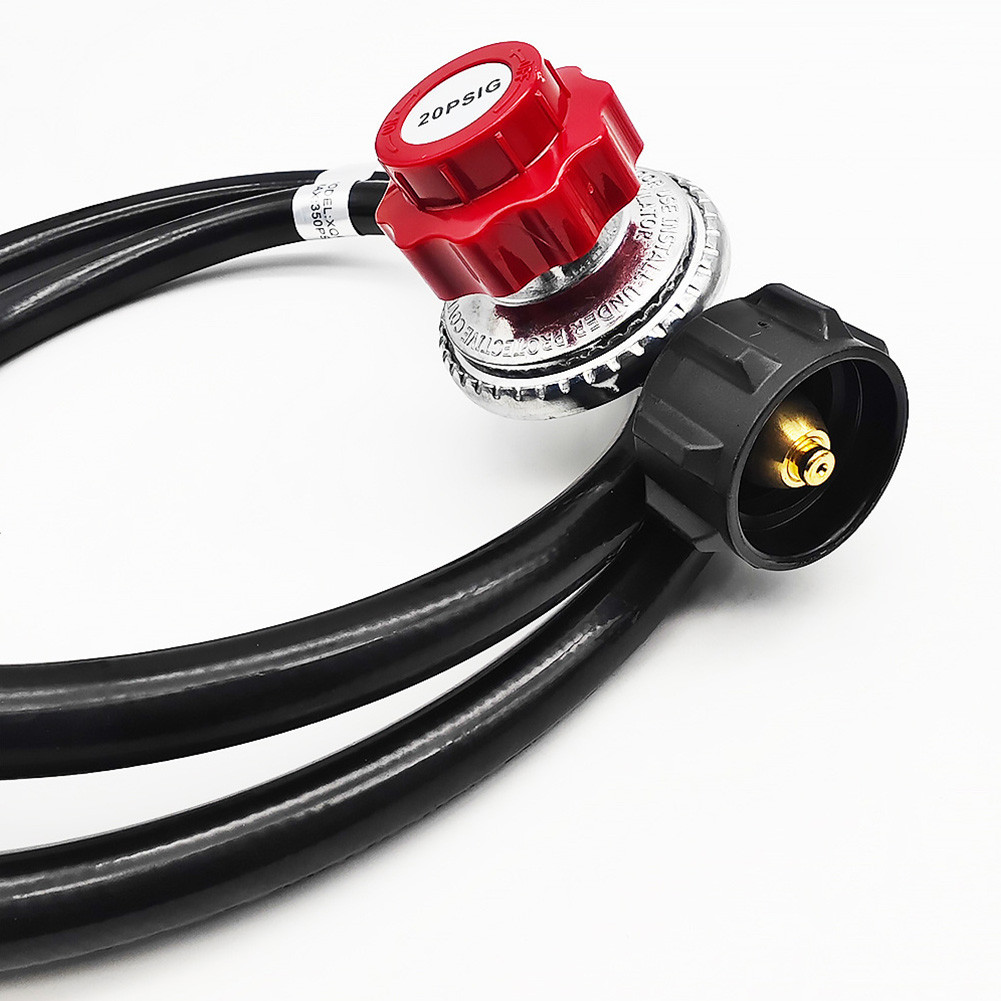 1.5FT High Pressure Propane Regulator and Hose 0-20 PSI Adjustable ...