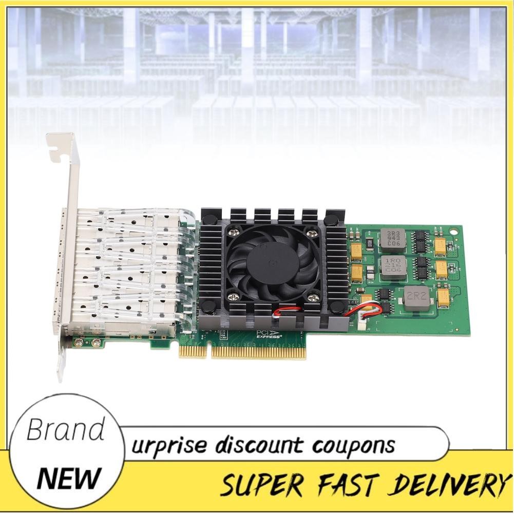 Freemarket Ethernet Server Adapter Wide Compatibility Quad SFP28 LC ...