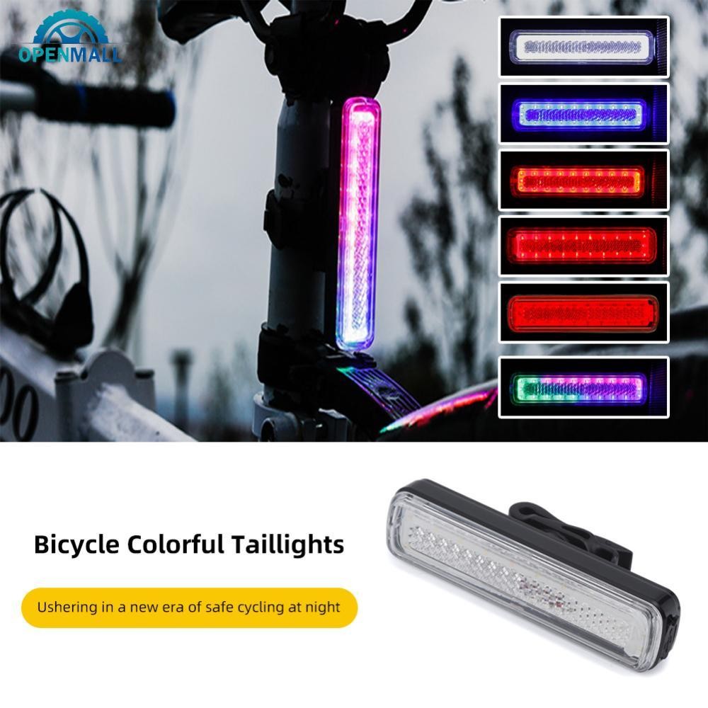 OPENMALL RGB LED USB Cycling Tail Light 750 mAh Bicycle Lights Memory ...
