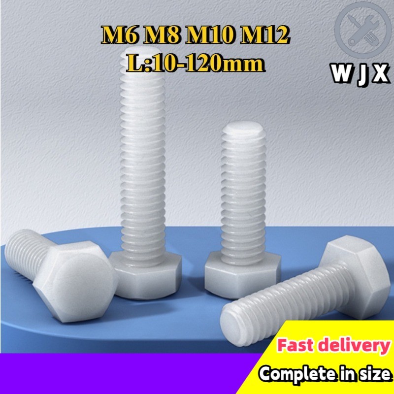 Pa66 Plastic Screw Plastic Screw M6 M8 M10 M12 Nylon External Hexagon Screw Extension Bolt [WJX ...