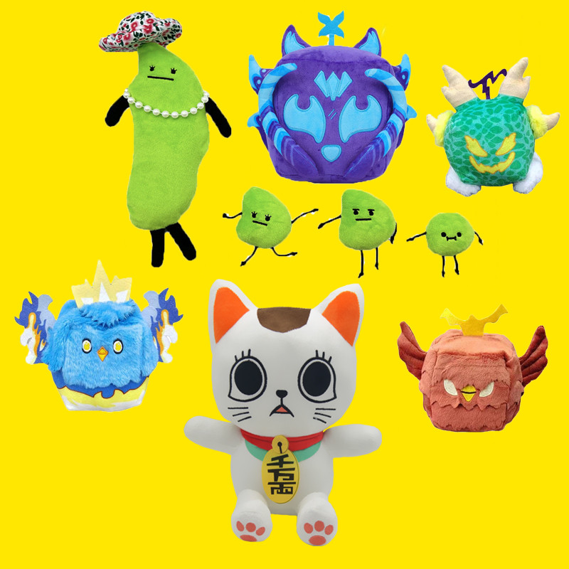 PLUS Blox Fruit Game Plush Toy Cute Secret Staycation Plush Toy Edamame ...