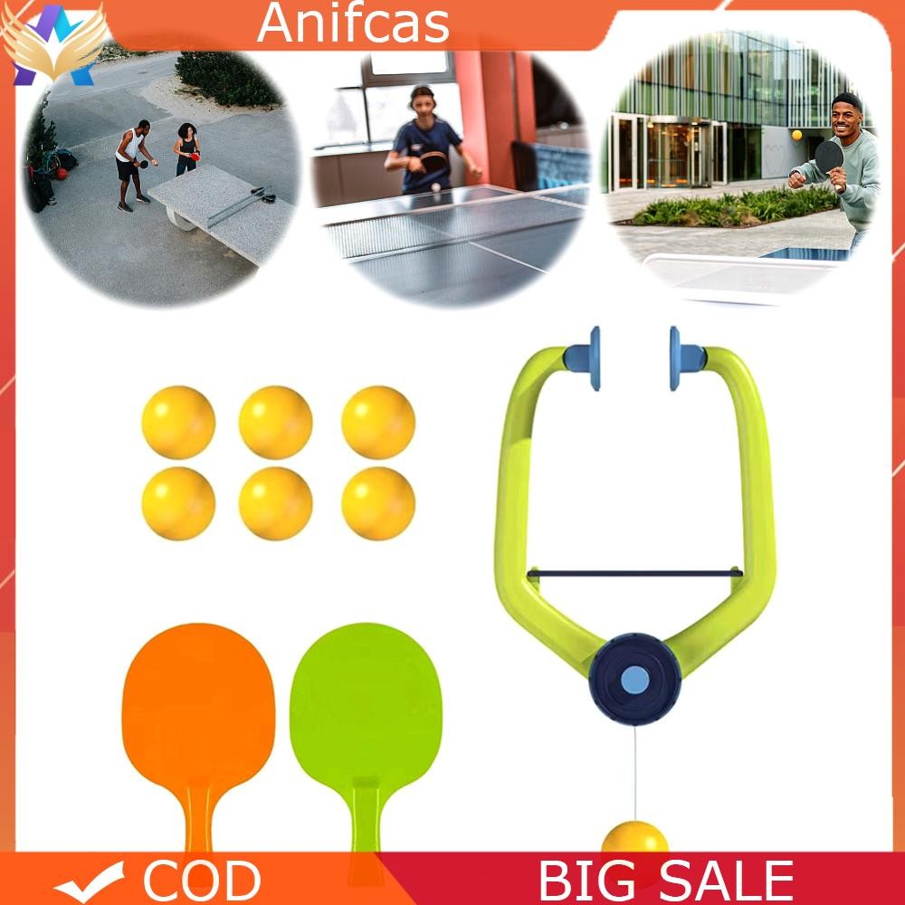 Hanging Table Tennis Trainer Portable Set with Racket and Balls Door ...