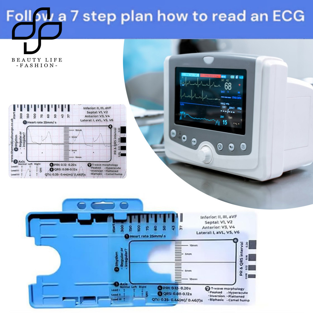 [BEA]* Transparent Ekg Ruler Ekg Measuring Tool Transparent Ekg Caliper ...