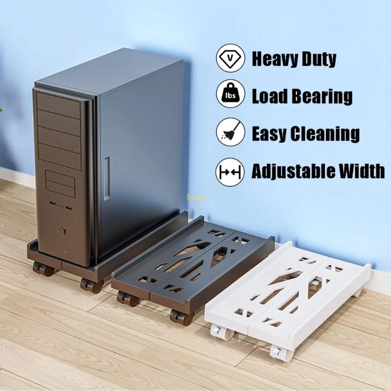 BT Rolling PC Case Holder Computer Tower Stand Stable Construction ...