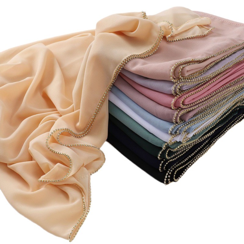 Pearl Chiffon High Quality Scarf Malay Shawl Muslim Hijab | Shopee ...