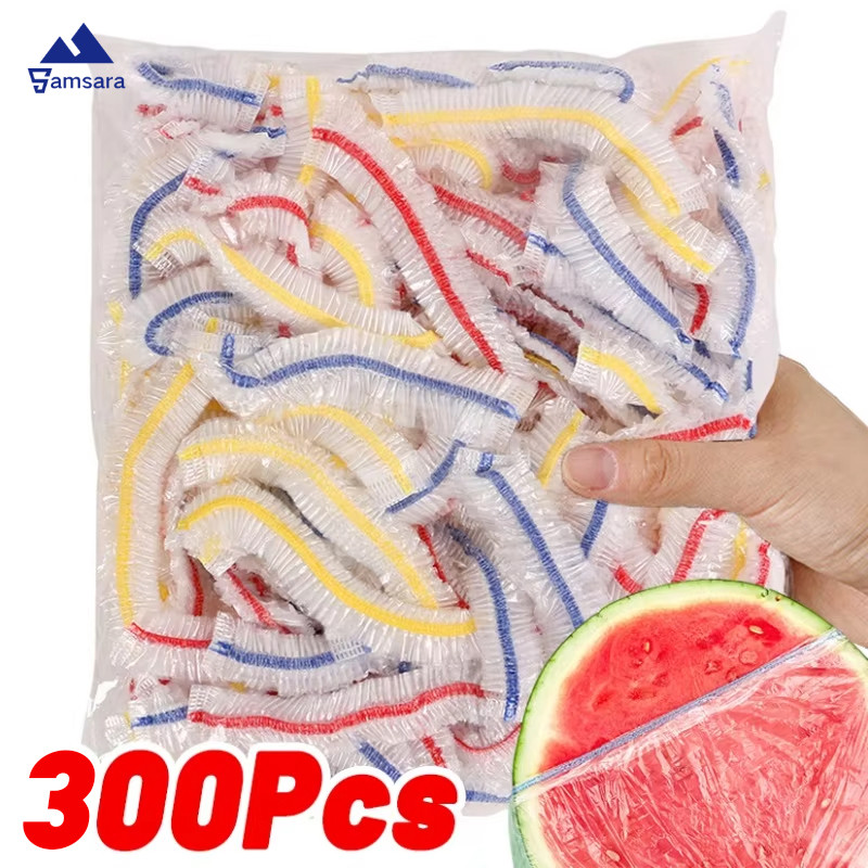Disposable Stretch Food Covers, Elastic Silicone Edge 3X Expandable for ...