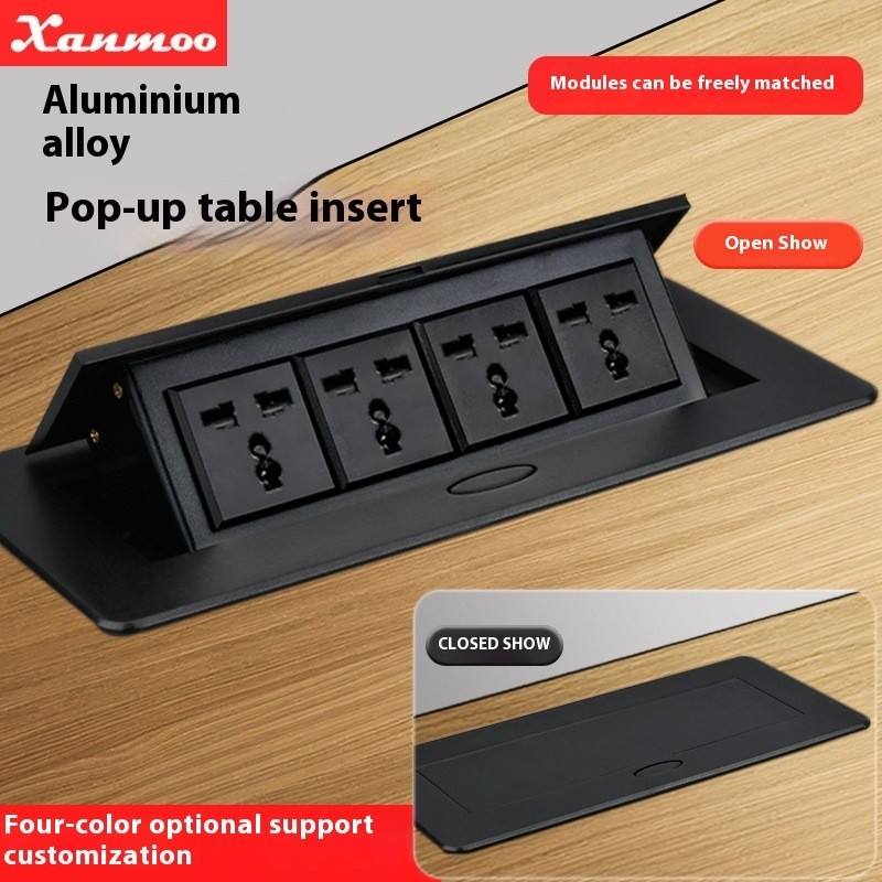 Desktop Socket Multifunctional Universal Socket Embedded 13A Desk ...