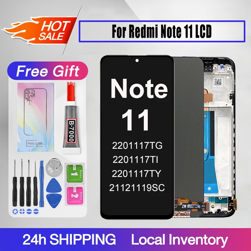 Techparts LCD For Redmi Note 11 LCD 21121119SC, 2201117TG, 2201117TI ...