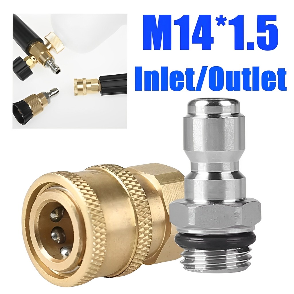 Pressure Washer Coupling Quick Release Adapter 1/4" Male Male Fitting ...