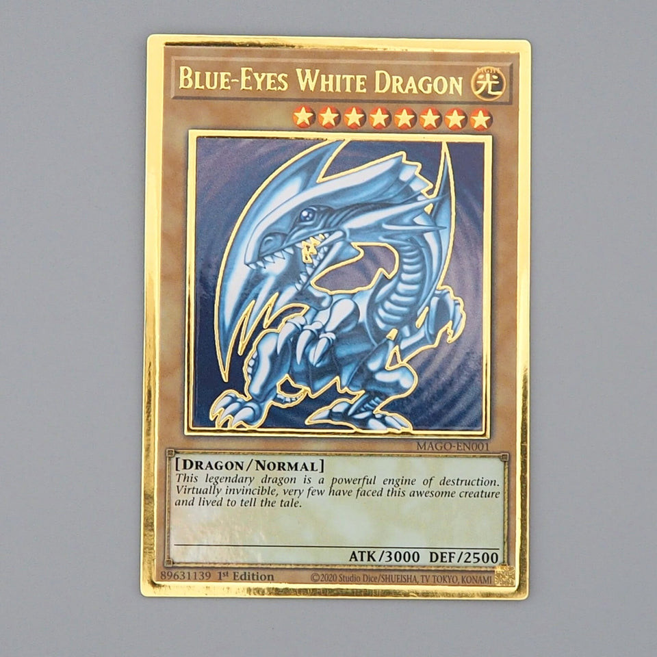 Yu-Gi-Oh Blue Eyes White Dragon MAGO-EN001 1st Edition Premium Gold English n294 | Shopee ...